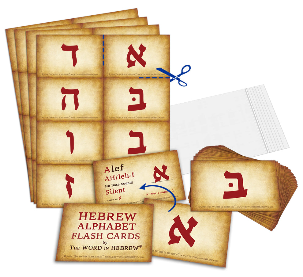 Hebrew Alphabet FLASH CARDS – The WORD in HEBREW
