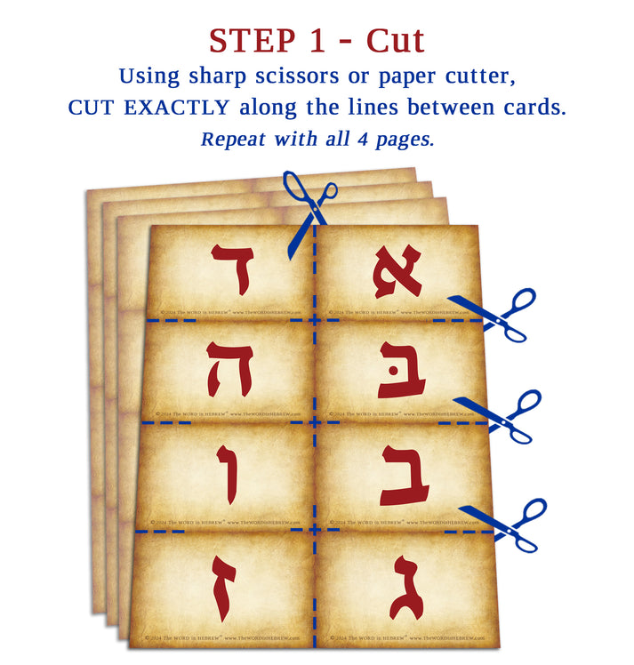Hebrew Alphabet FLASH CARDS – The WORD in HEBREW